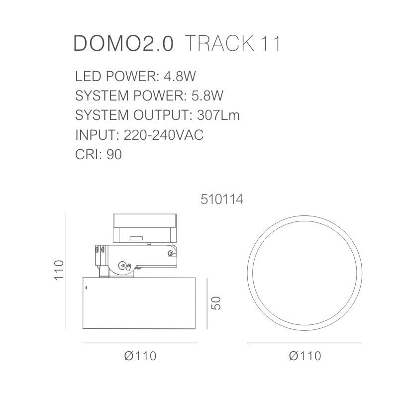 גופי תאורה בקטגוריית: פסי צבירה , שם המוצר: DOMO2.0 TRACK 11 • DORI ...
